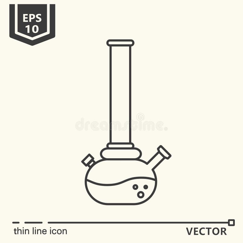 Icon of bong stock illustration. Illustration of polygon - 143435266