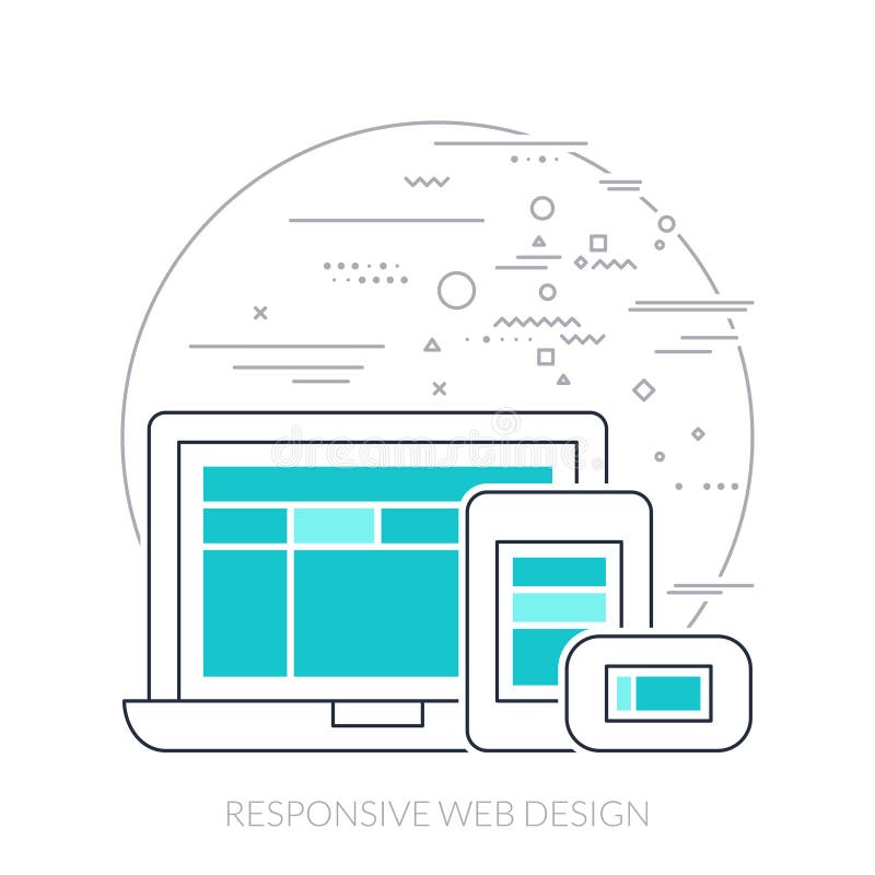 Thin Line Icon. Responsive Web Design Stock Vector - Illustration of ... Thin Line Icon. Responsive Web Design Stock Vector - Illustration of ...
