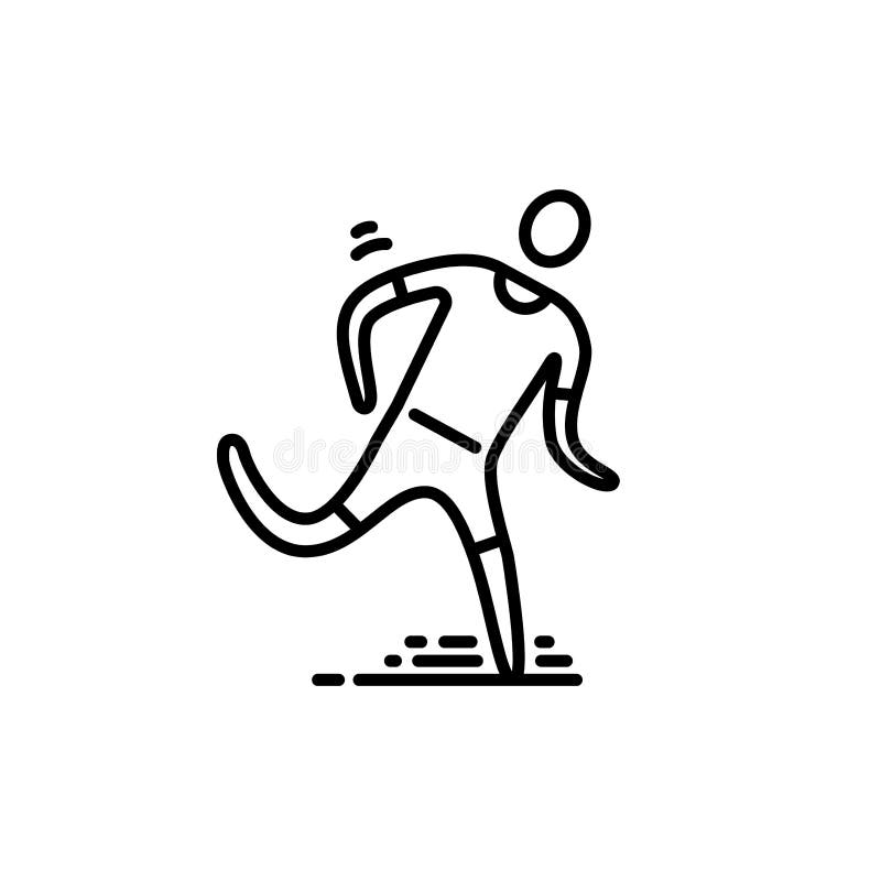 Thin Line Icon. Running Man Cardio Workout. Stock Vector - Illustration ...