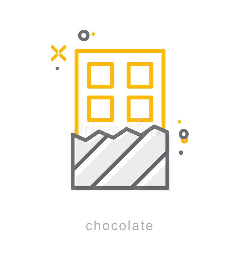 Thin line icons, Chocolate stock vector. Illustration of embroidery ...