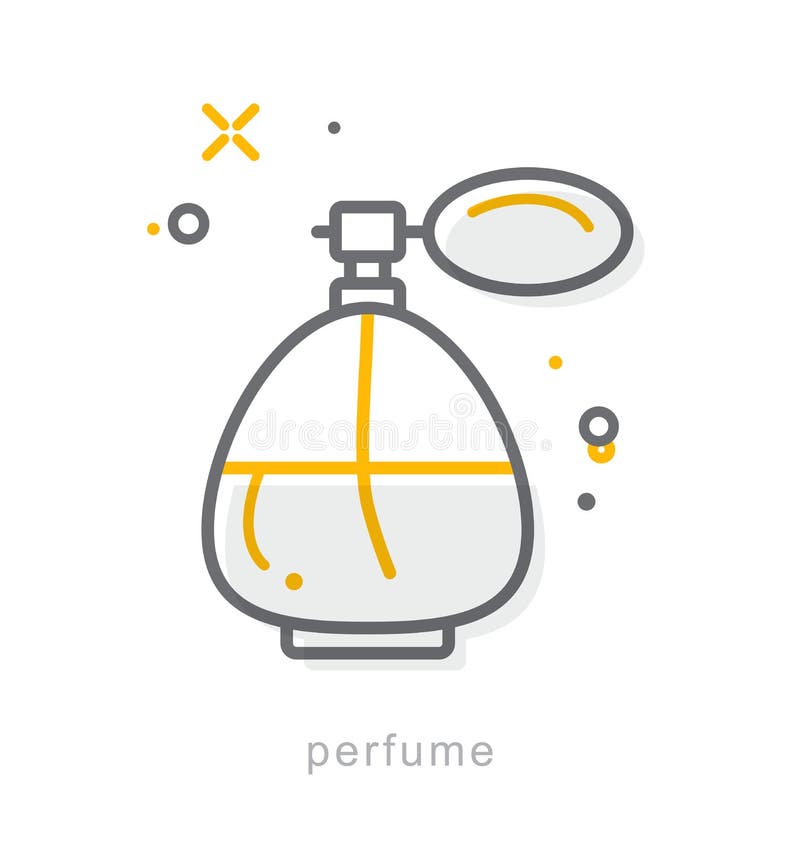 Thin line icons, Perfume stock vector. Illustration of vector - 84468426