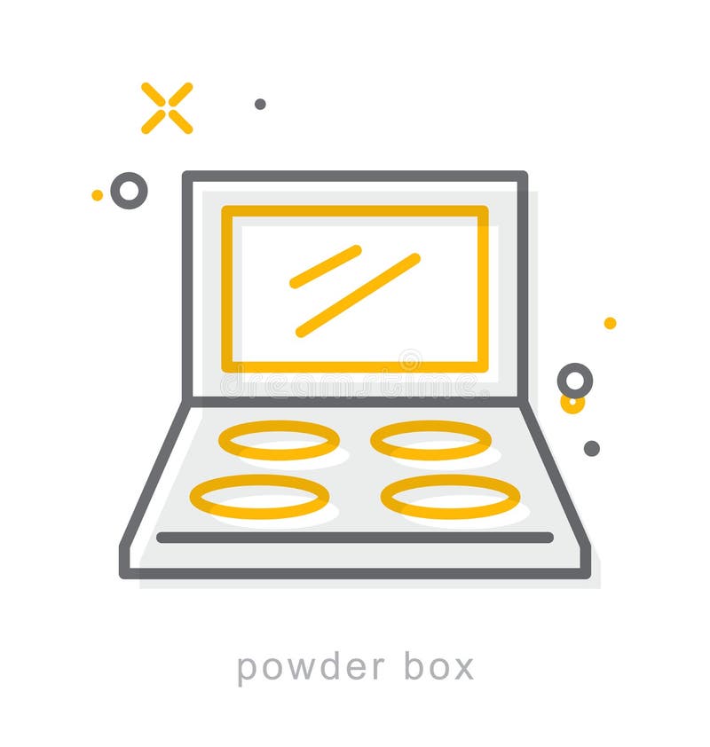 Thin Line Icons, Powder Box Stock Vector - Illustration of isolated ...