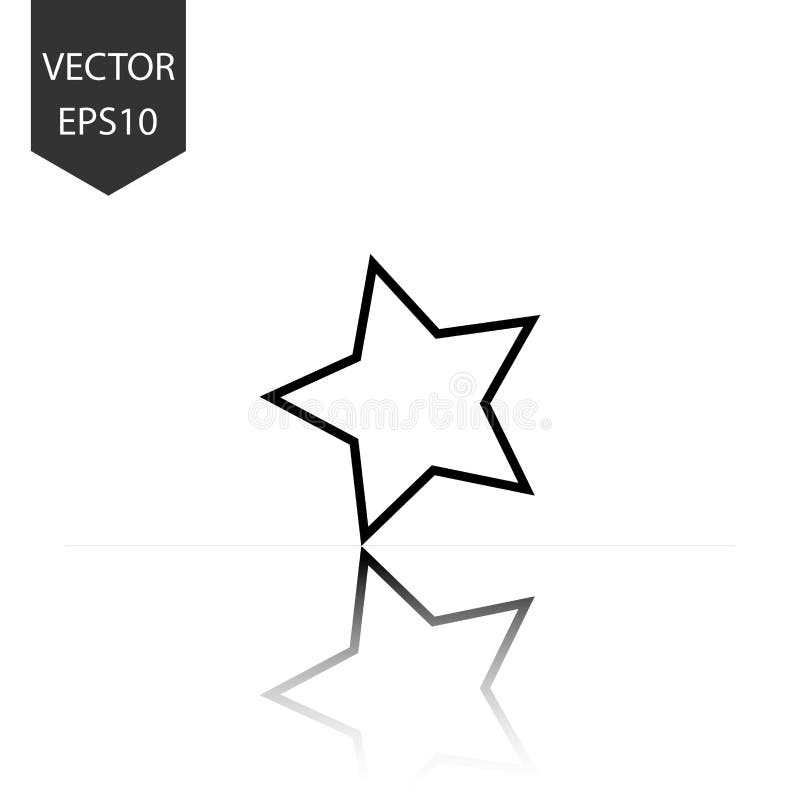 Thin Line Icons for Star and Shadow,vector Illustrations Stock Vector ...