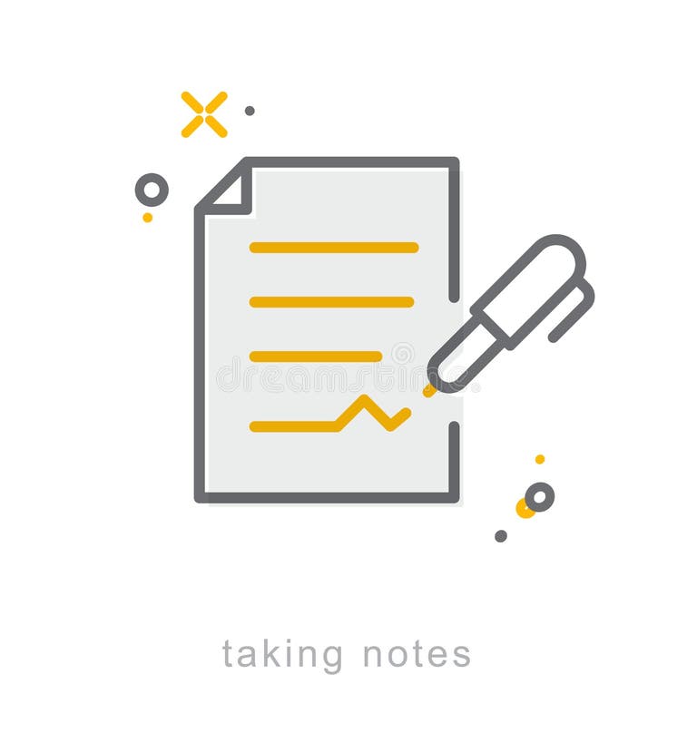 Note Taking Icons Stock Illustrations – 104 Note Taking Icons Stock ...