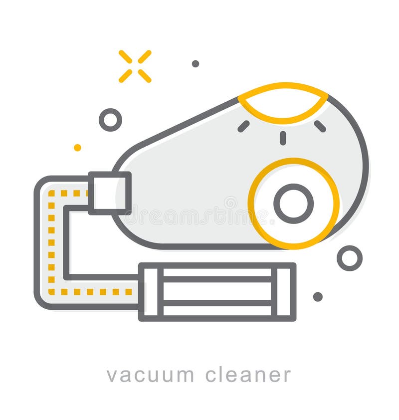 Thin Line Icons, Vacuum Cleaner Stock Vector - Illustration of device ...