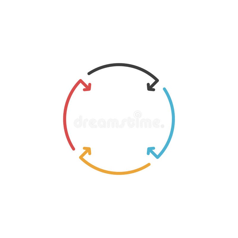 Infographic Circle Arrows Template Pie Charts with 3 Options. Stock Vector Illustration Isolated ...