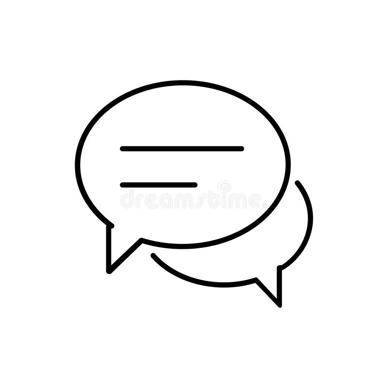 Thin line message icon. stock vector. Illustration of line - 97362452