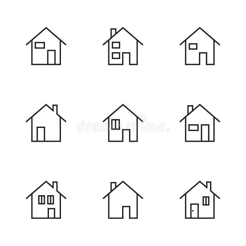 Line House Icon Stock Illustrations – 353,000 Line House Icon Stock ...