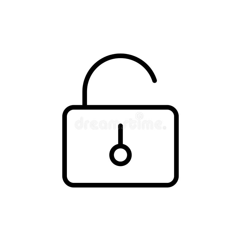 Opened Lock. Unlock Icon for Website. Paper Cut Style Padlock Icon with ...