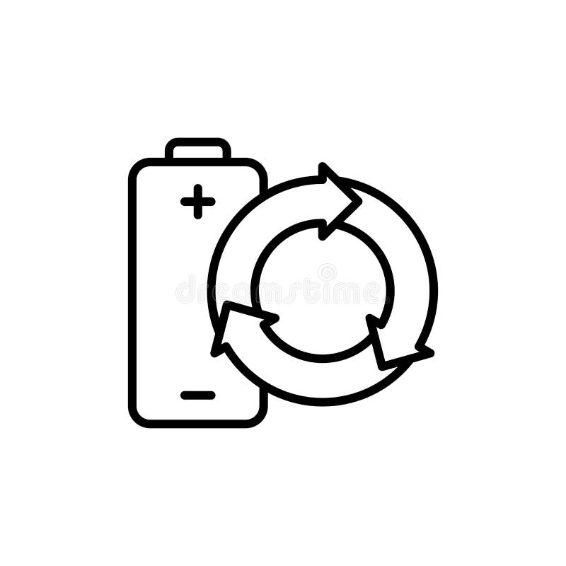 Renewable Battery Icon. Simple Element Illustration. Renewable Battery ...