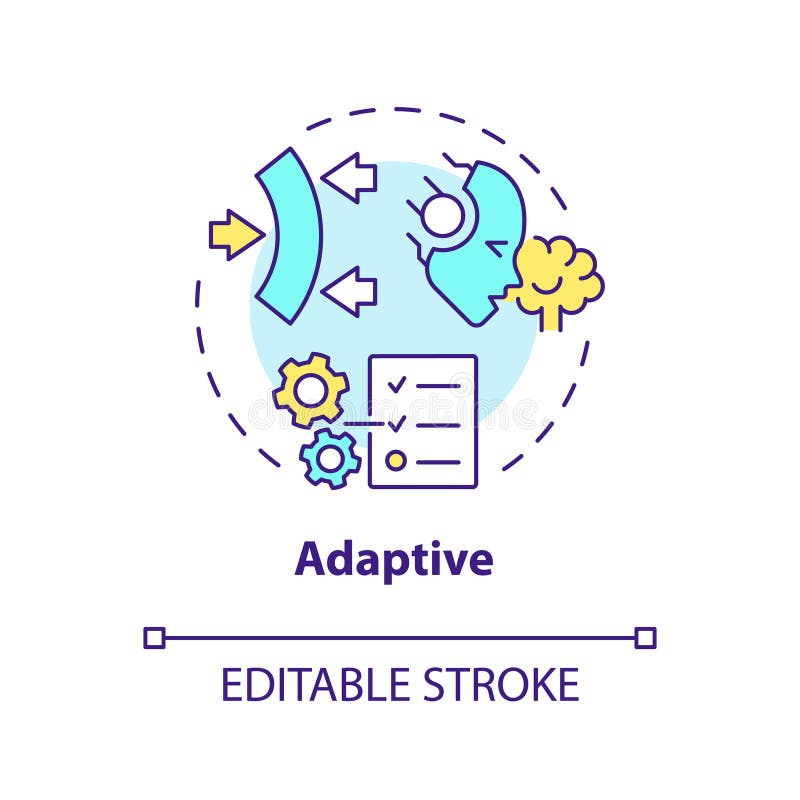 Thin Line Simple Colorful Adaptive Icon Concept Stock Vector ... Thin Line Simple Colorful Adaptive Icon Concept Stock Vector ...