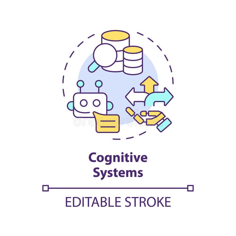 Thin Line Simple Colorful Cognitive Systems Icon Concept Stock Vector ... Thin Line Simple Colorful Cognitive Systems Icon Concept Stock Vector ...
