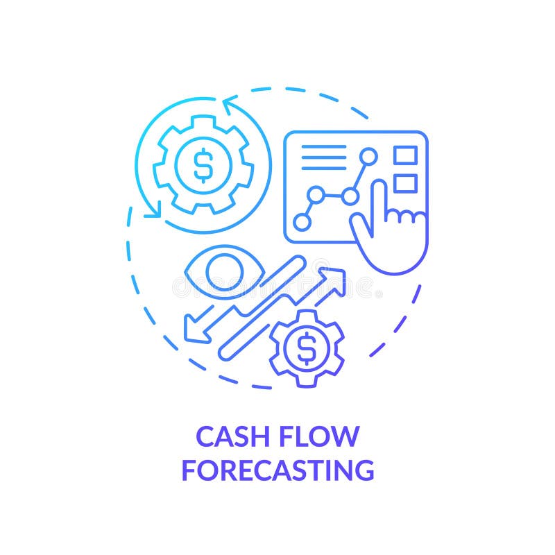 Thin Line Simple Gradient Cash Flow Forecasting Icon Concept Stock ... Thin Line Simple Gradient Cash Flow Forecasting Icon Concept Stock ...