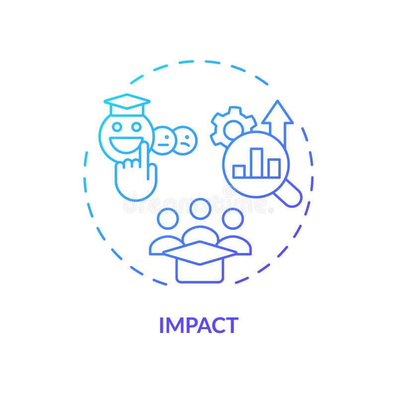 Thin Line Simple Gradient Impact Icon Concept Stock Vector ...