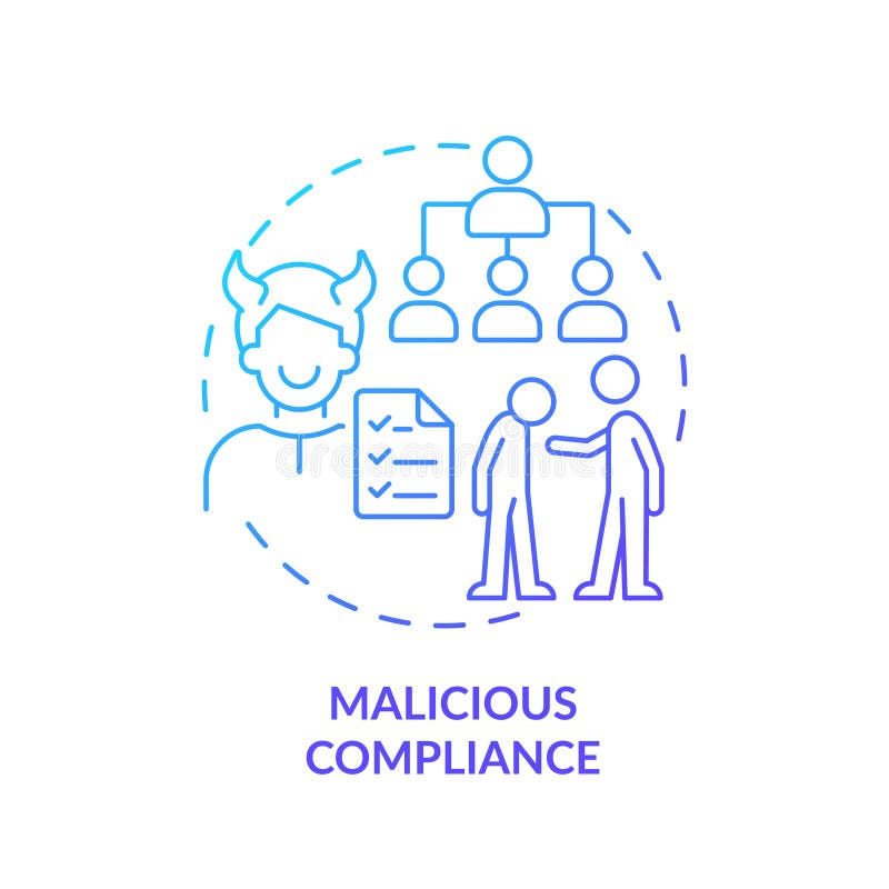 Thin Line Simple Gradient Malicious Compliance Icon Concept Stock ...