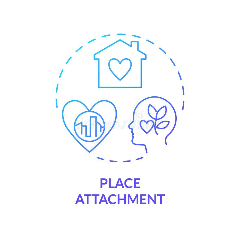 Thin Line Simple Gradient Place Attachment Icon Concept Stock ...