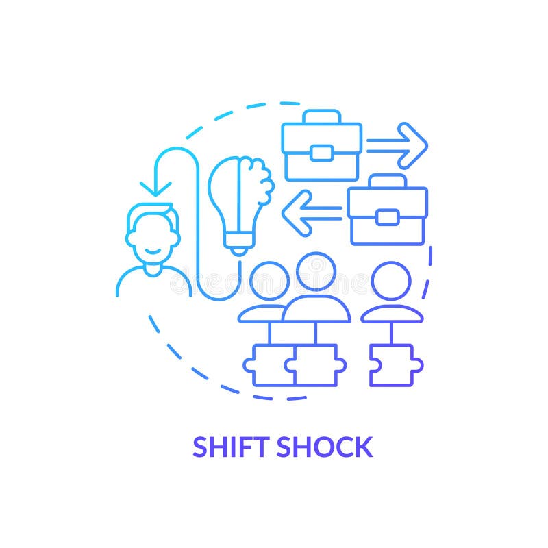 Thin Line Simple Gradient Shift Shock Icon Concept Stock Vector ...