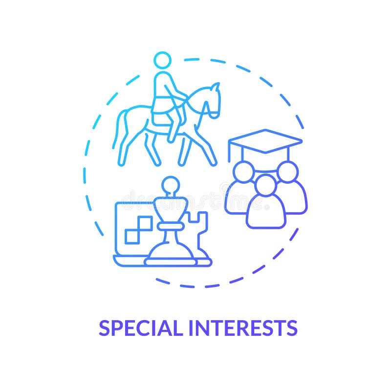 Thin Line Simple Gradient Special Interests Icon Concept Stock ...