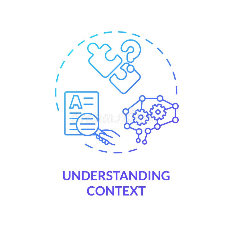 Thin Line Simple Gradient Understanding Context Icon Concept Stock ... Thin Line Simple Gradient Understanding Context Icon Concept Stock ...