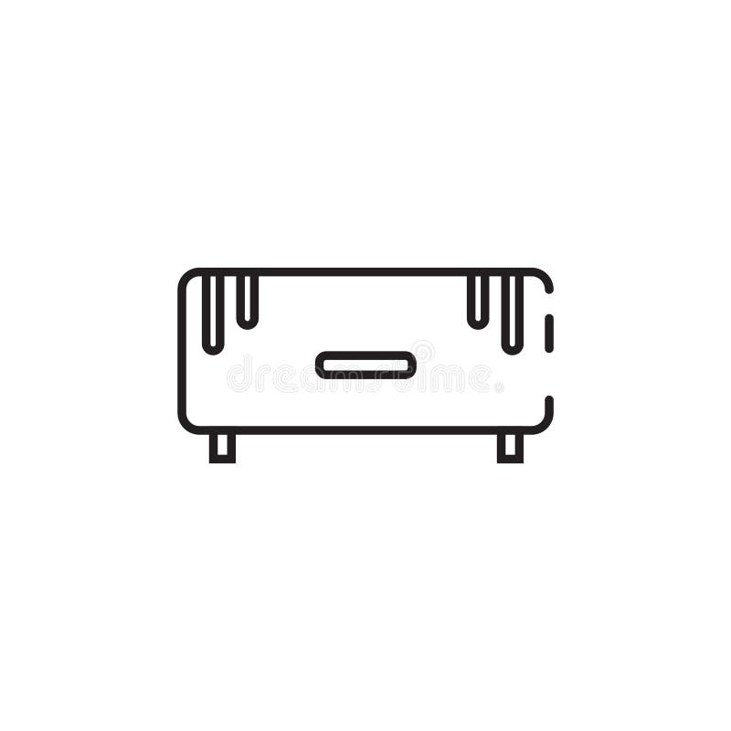 Thin line small couch icon stock vector. Illustration of bars - 103295217