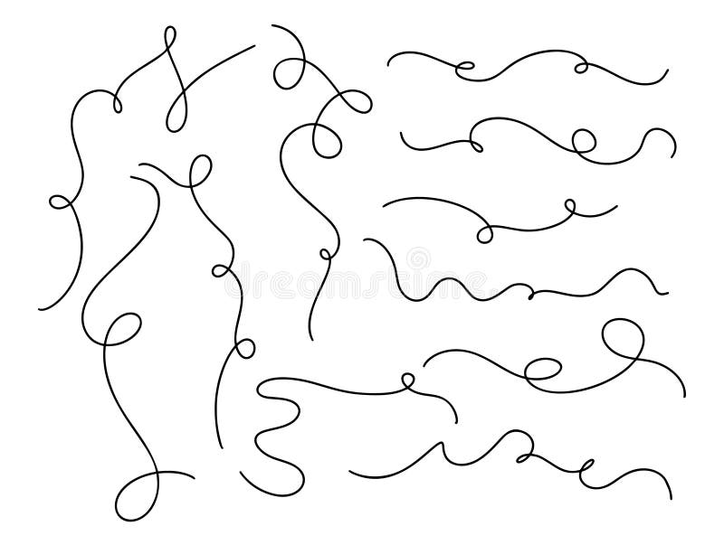 Thin Line Squiggle Wavy Abstract Vector Background. Stock Vector ...