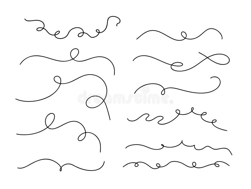 Thin Line Squiggle Wavy Abstract Vector Background. Stock Vector ...