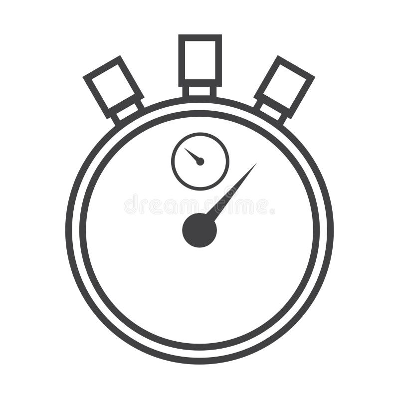 Thin line stopwatch icon stock vector. Illustration of thin - 105440860