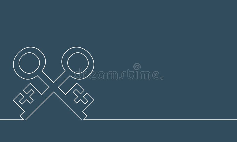 The Crossed Keys stock vector. Illustration of lock - 209950465