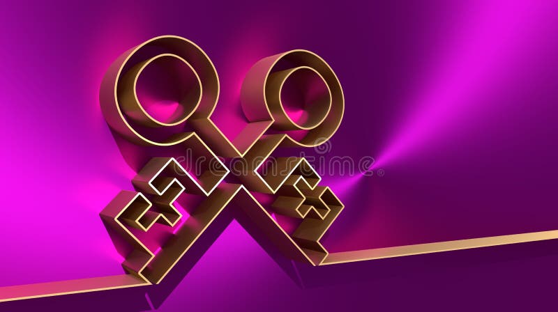 The Crossed Keys stock illustration. Illustration of obsolete - 209848388