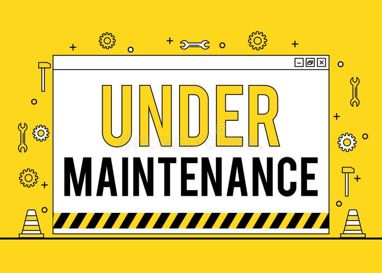 Under Maintenance Message Banner Stock Vector - Illustration of ...