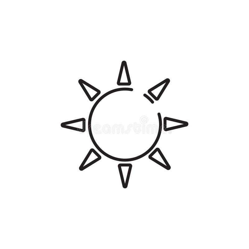 Thin line sun icon stock vector. Illustration of sunrise - 102988037 Thin line sun icon stock vector. Illustration of sunrise - 102988037