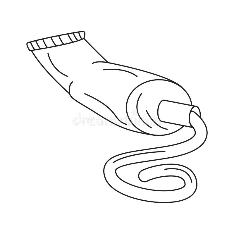 Thin line toothpaste stock vector. Illustration of simple - 258956680