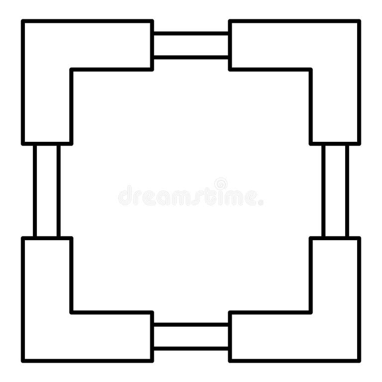 Thin line frame stock vector. Illustration of vector - 258053250