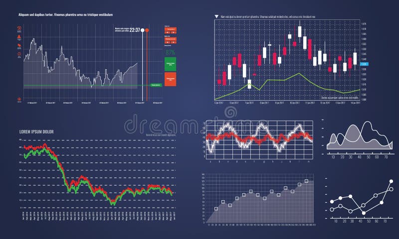 Thin Line Set Charts Graphs Diagrams Stock Illustrations – 49 Thin Line ...