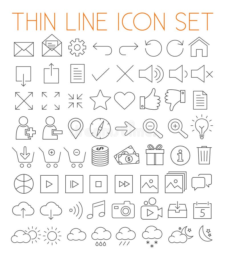 Thin Line Icons Communication Stock Illustrations – 40,861 Thin Line ...