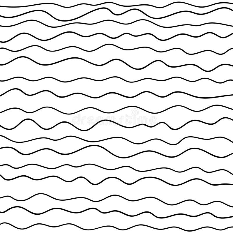 Thin Line Wavy Abstract Vector Background. Curve Wave. Line Art Striped ...
