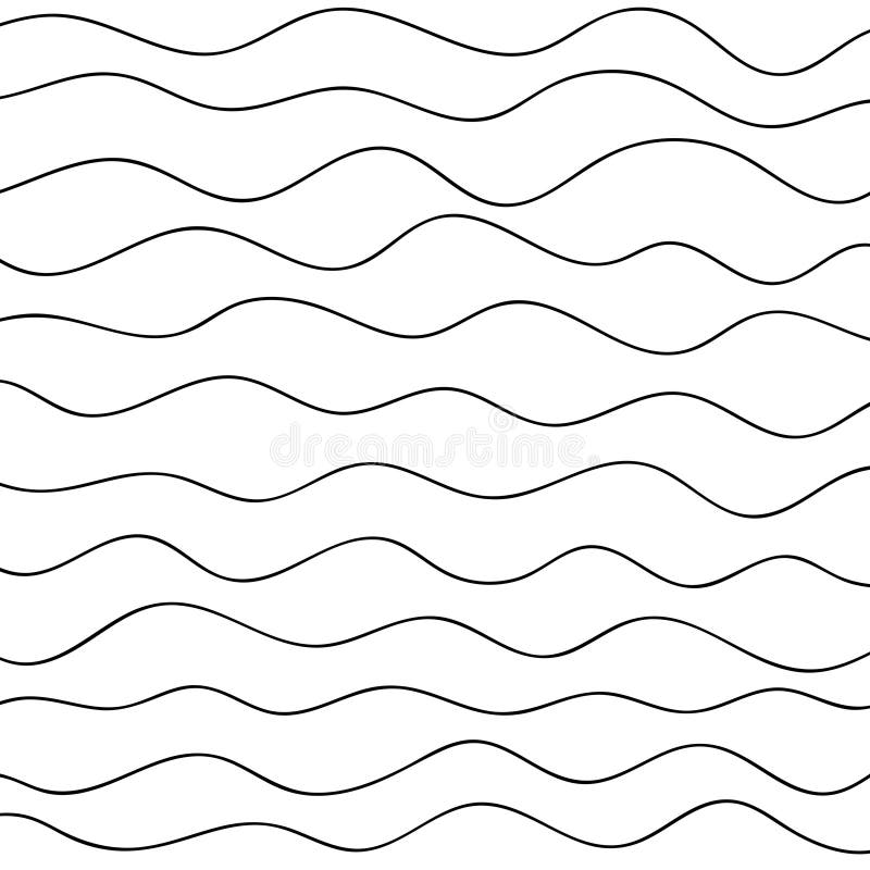 Thin Line Wavy Abstract Vector Background. Curve Wave. Line Art Striped ...