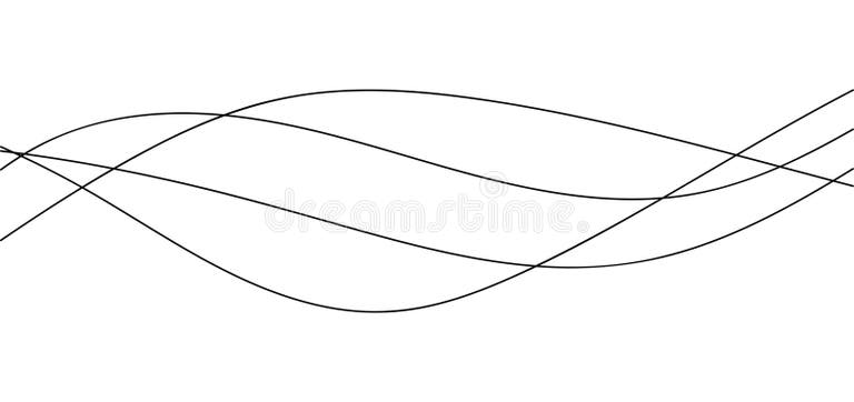 Thin Line Wavy Abstract Vector Background. Curve Wave Seamless Pattern ...