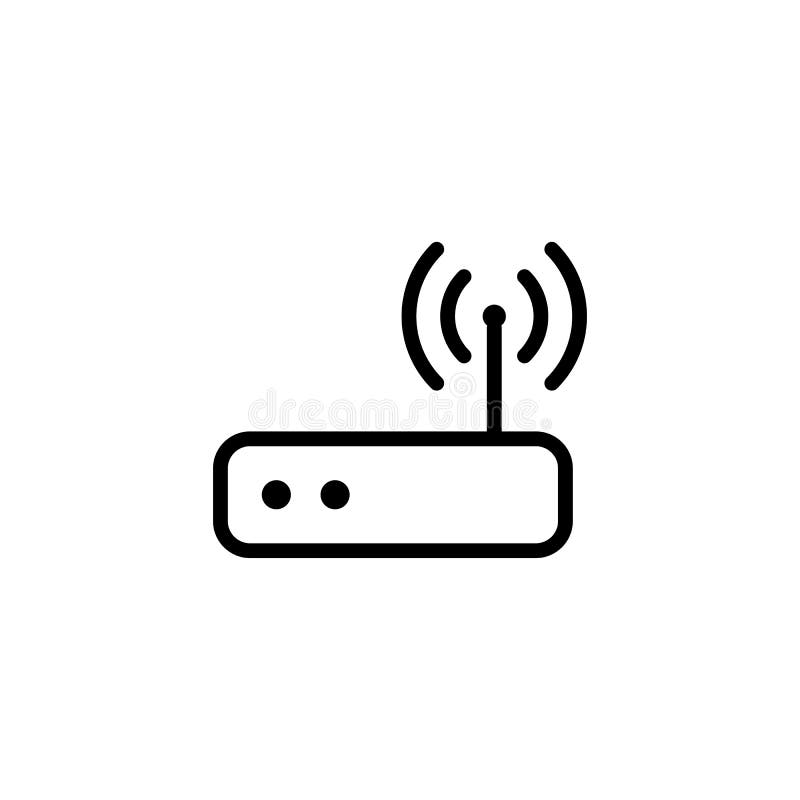 Thin Line Wi Fi Router Icon Stock Illustrations – 337 Thin Line Wi Fi ...