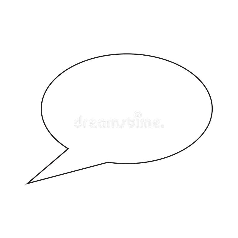 Thin line word bubble stock vector. Illustration of cartoon - 262165547