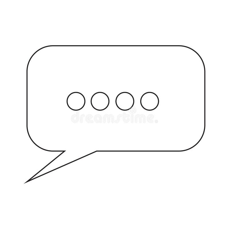 Thin line word bubble stock vector. Illustration of cartoon - 262165644