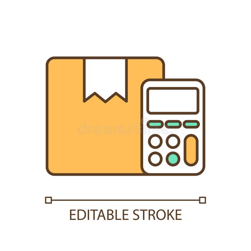 Thin Linear Colorful Cost of the Move Icon Stock Vector - Illustration ...