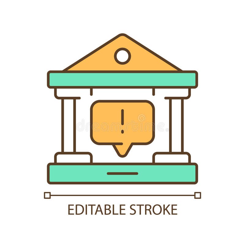 Thin Linear Colorful Update Address Icon Stock Vector - Illustration of ...