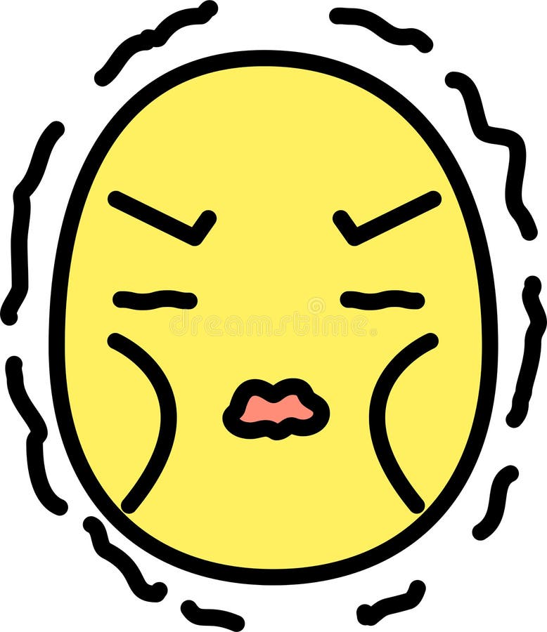 Thin man emoticon icon stock vector. Illustration of dissatisfaction ...