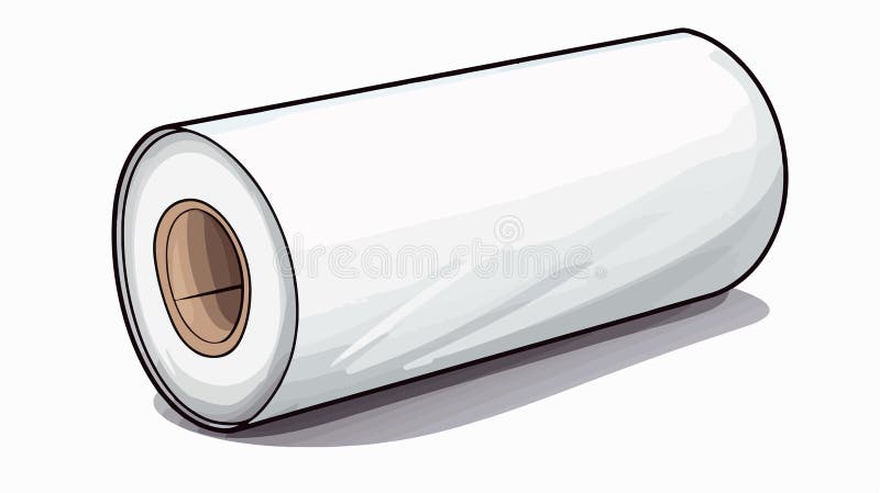 Thin Material in Roll Form stock vector. Illustration of rolled - 344787806