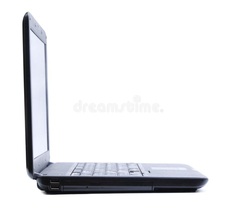 Modern laptop side view. stock photo. Image of concepts - 31125222