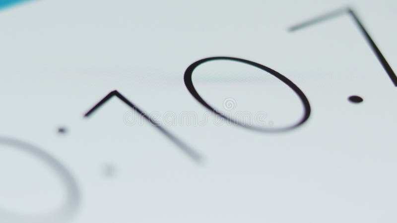 Thin Number Fonts Countdown Close Up in White Background. Stock Video ...