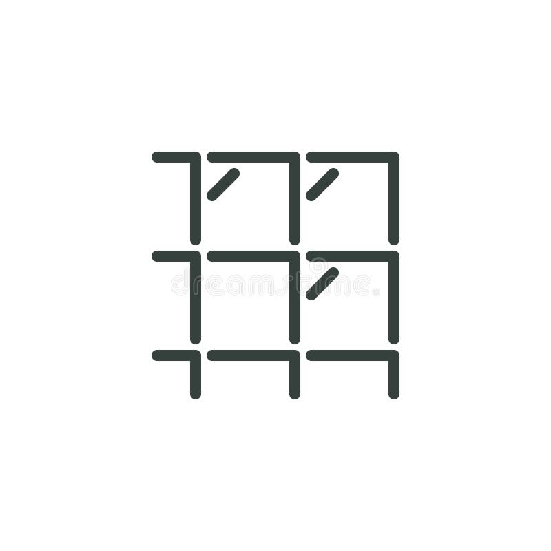 Thin Outline Icon Ceramic Tiles. Such Line Sign As Decorative Tile ...
