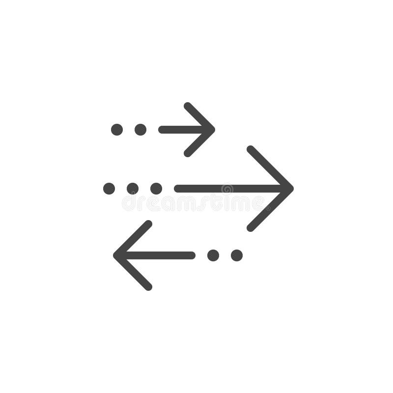 Thin Outline Transactions Icon. Such a Line Sign As Transaction and ...
