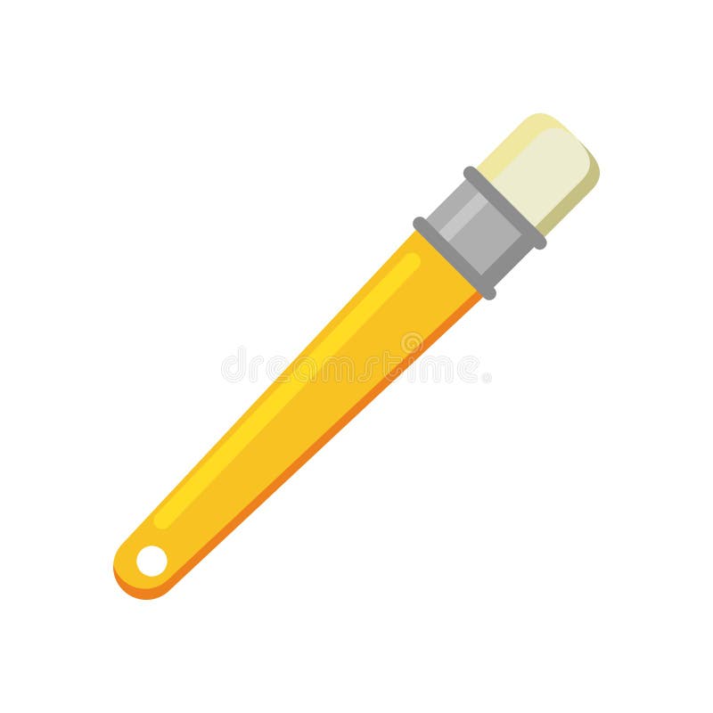 Thin Paint Brush Tool Flat Style Icon Stock Vector - Illustration of ...
